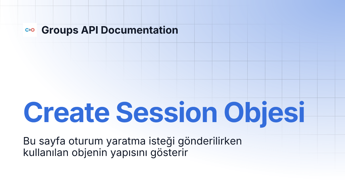Create Session Objesi | Perculus API Documentation