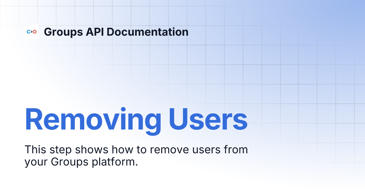 Removing Users | Groups API Documentation