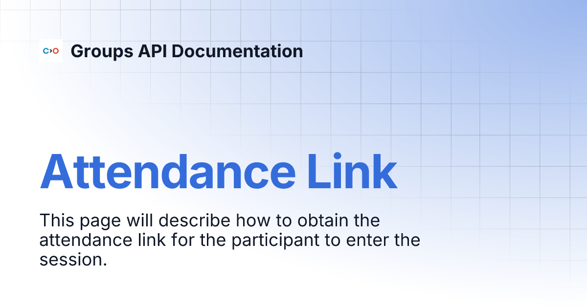 Attendance Link | Groups API Documentation